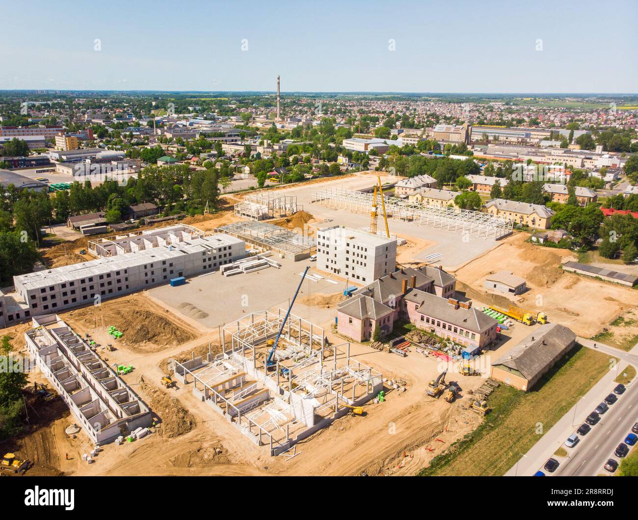 Siauliai, Lithuania - 27th june, 2023: Aerial view new military base ...