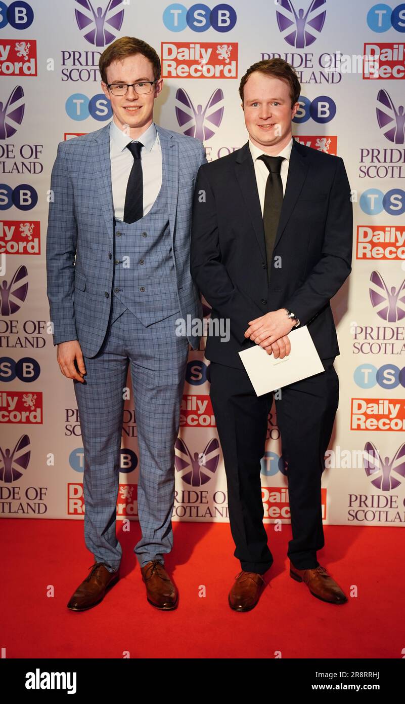 Neil (left) and Andrew Simpson arrives for the Pride of Scotland Awards ...