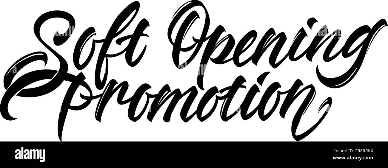 Soft opening promotion lettering Stock Vector Image & Art - Alamy