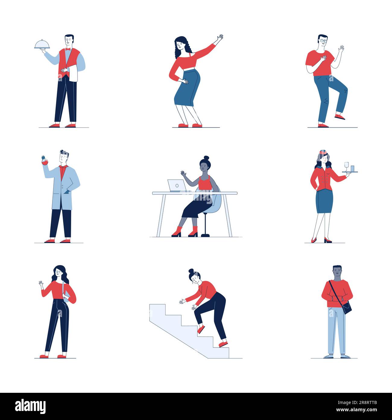 Modern collection of different cartoon people Stock Vector Image & Art ...