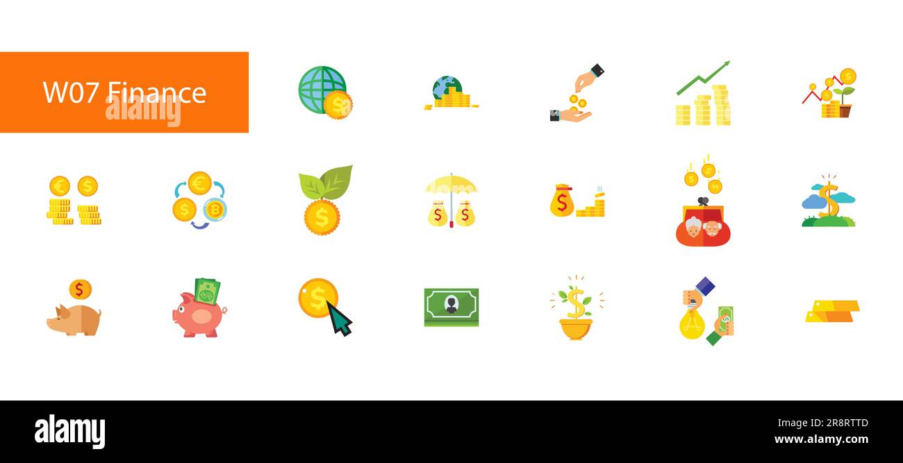 Finance icon set Stock Vector Image & Art - Alamy