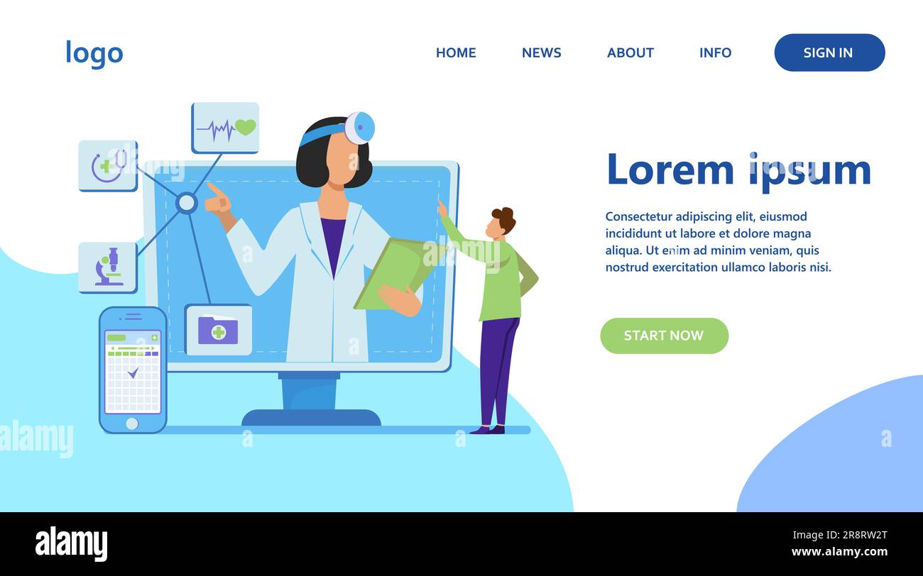 Online medical assistance vector illustration Stock Vector Image & Art ...