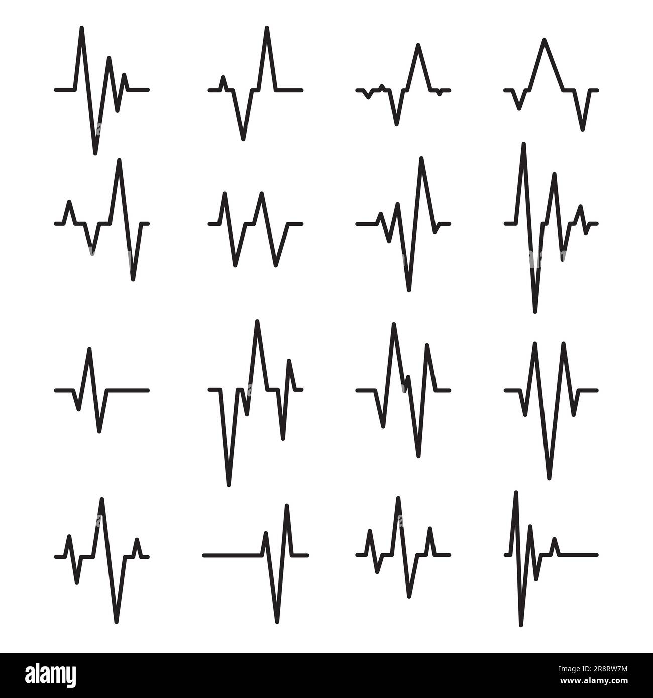 Pulse lines set Stock Vector Image & Art - Alamy