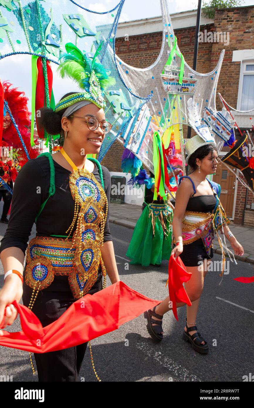 London, UK. 23rd June, 2023. A procession through Brixton, along ...