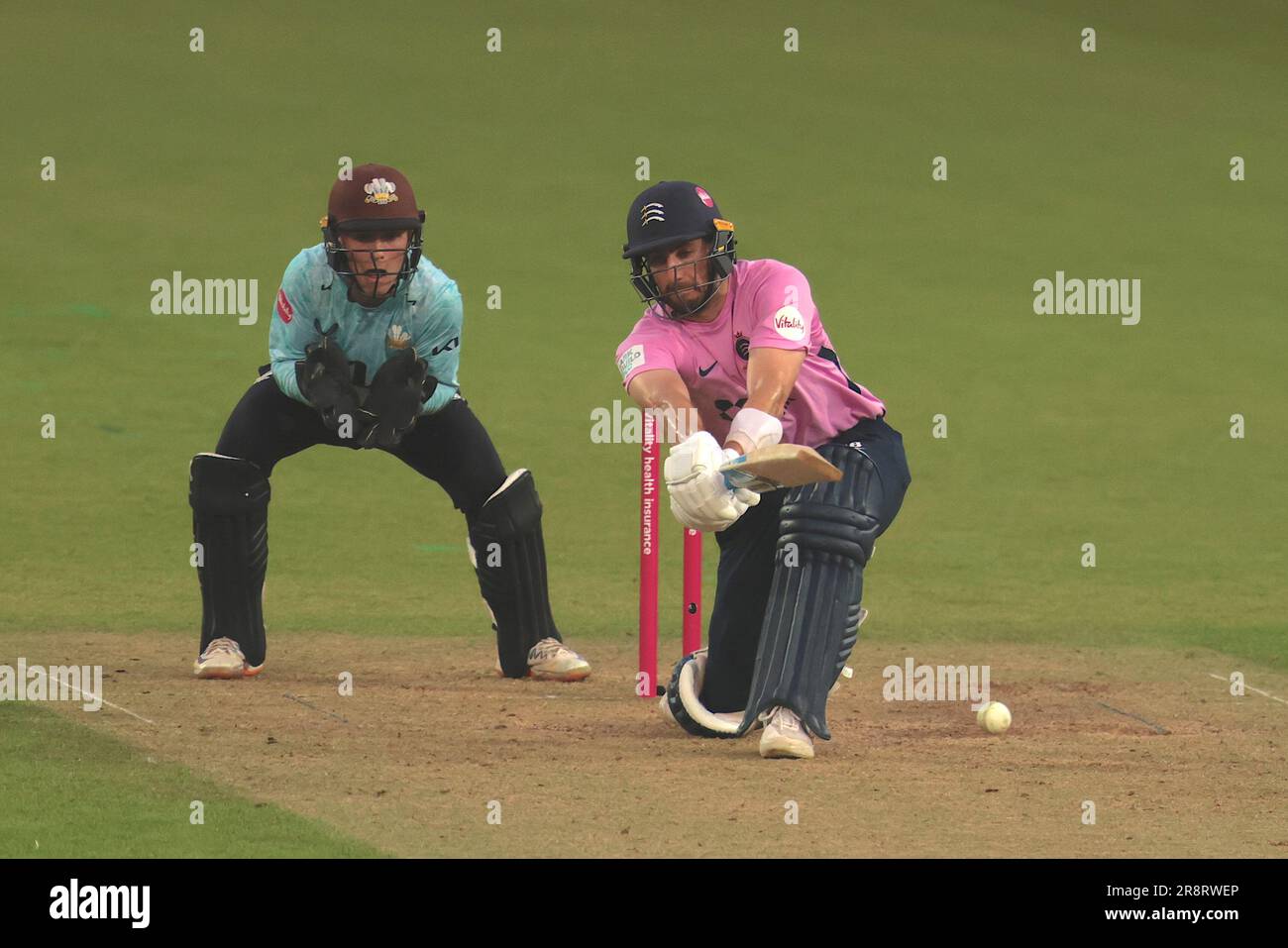 London, UK. 22nd June, 2023. Middlesex's Stevie Eskinazi batting as ...