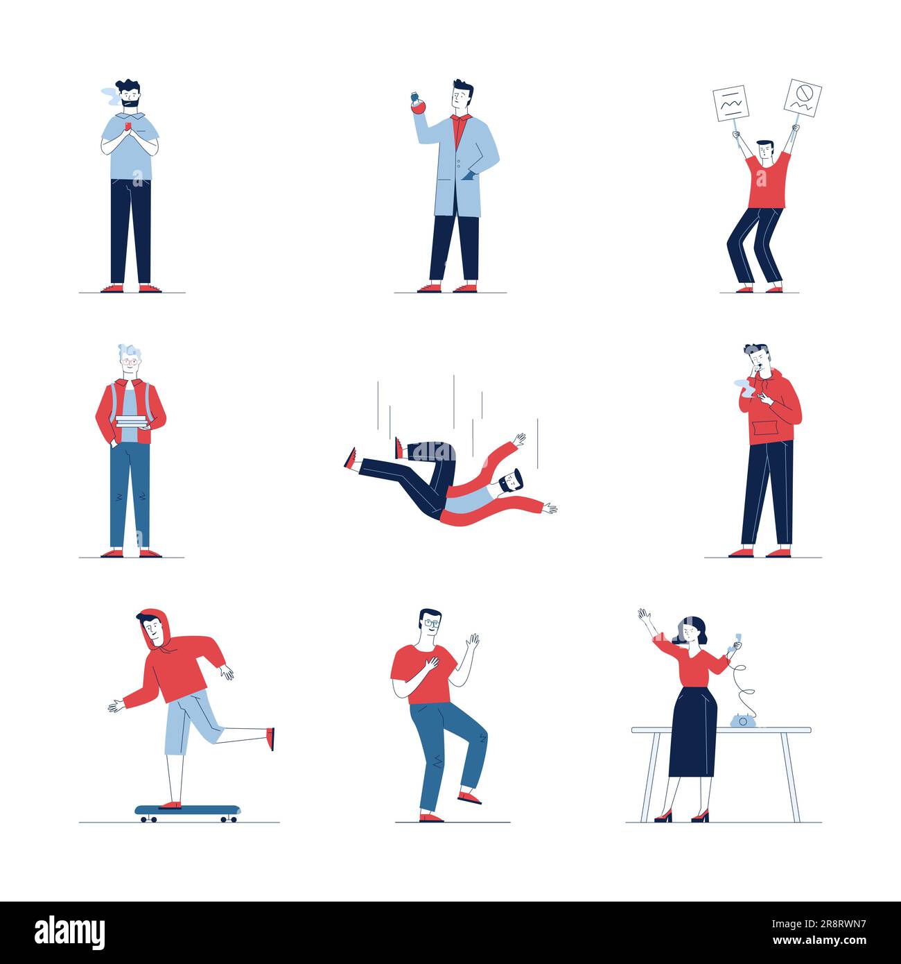 Creative set of diverse cartoon people Stock Vector Image & Art - Alamy