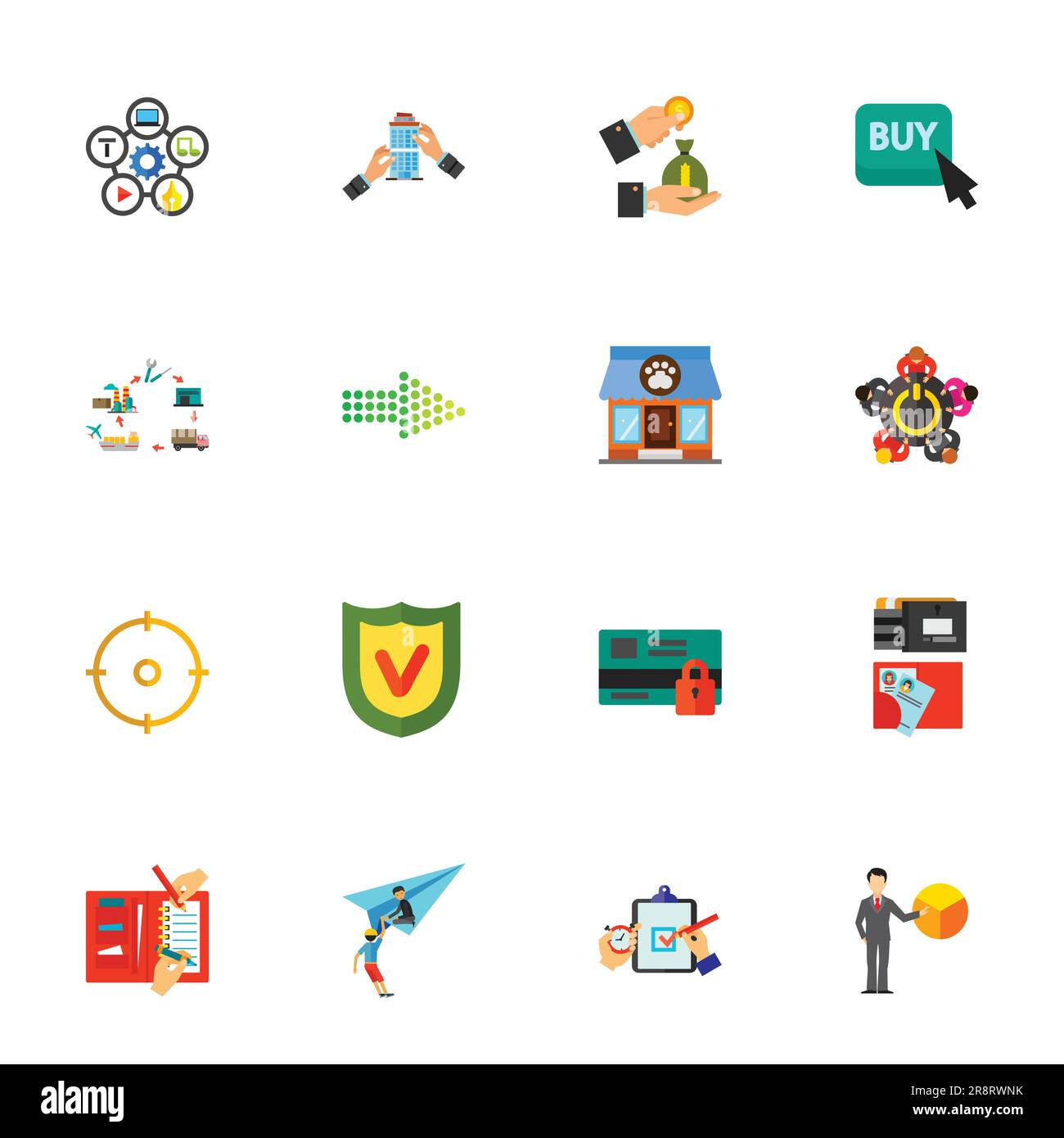 Administration icon set Stock Vector Image & Art - Alamy