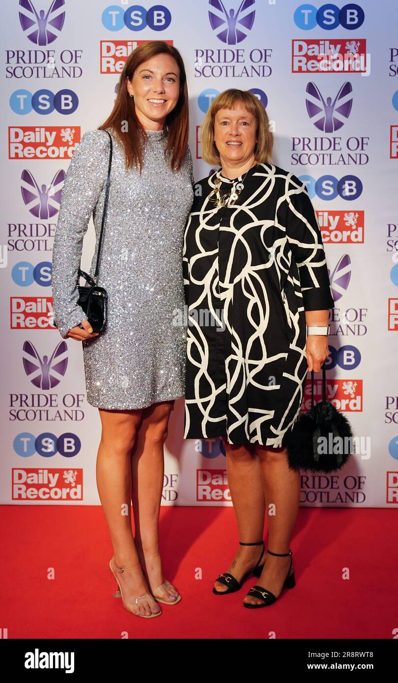 Rachel Corsie with her mother arrives for the Pride of Scotland Awards ...