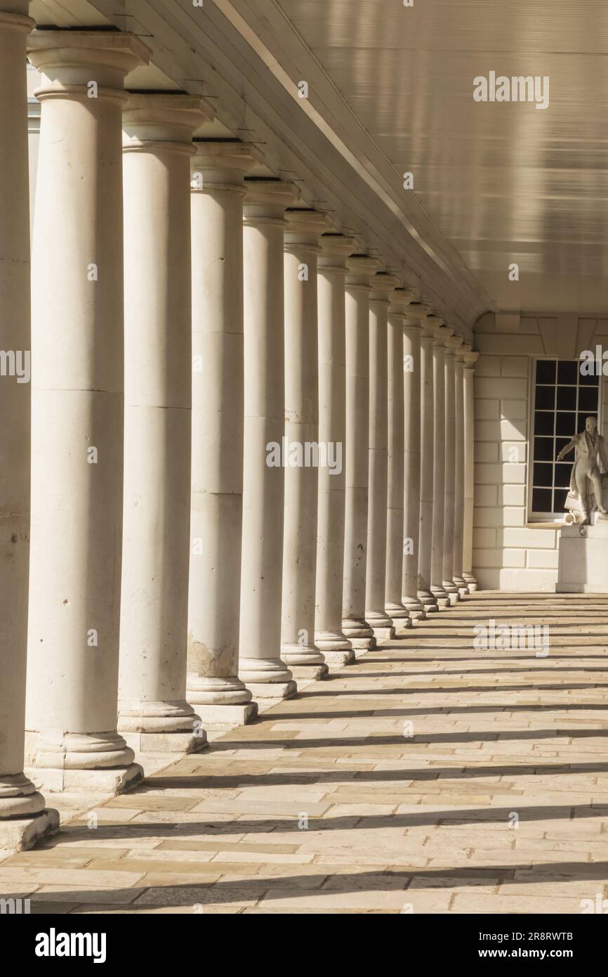 England, London, Greenwich, The Queen's House Colonnade Stock Photo - Alamy