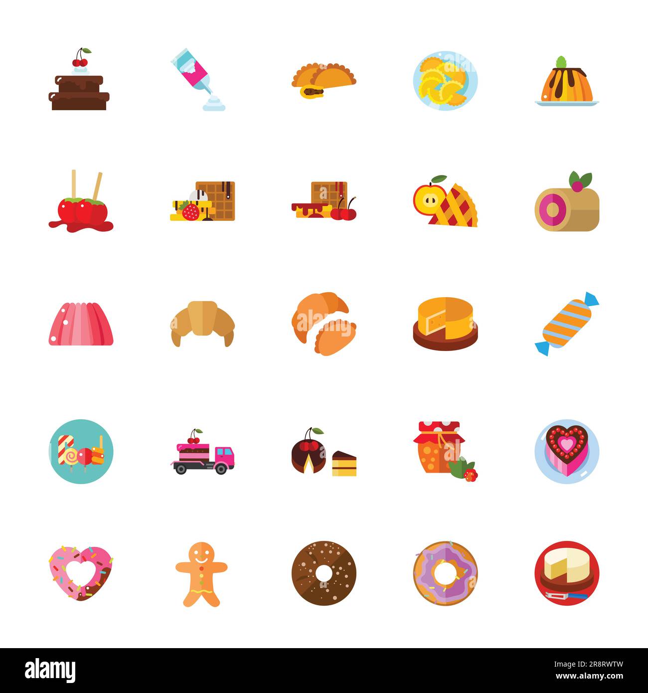 Dessert: bakery and chocolate icon set Stock Vector Image & Art - Alamy