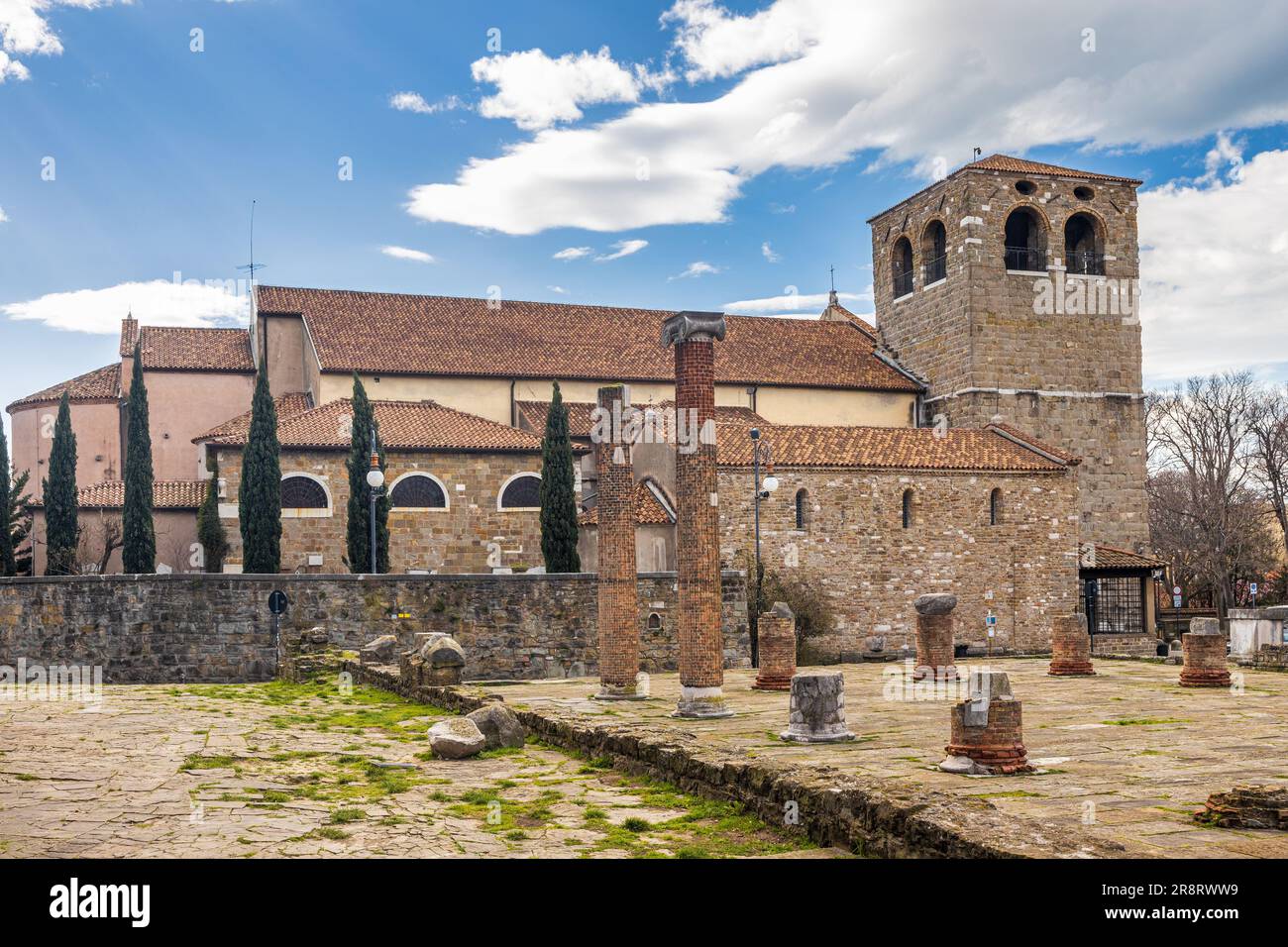 The San Giusto Trieste Cathedral, the main church of Trieste, Italy ...