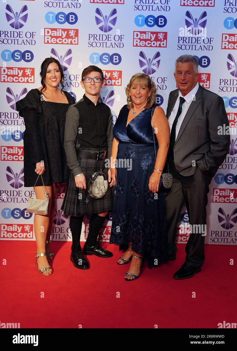 Roseann Gibson (2nd right) with family arrives for the Pride of ...