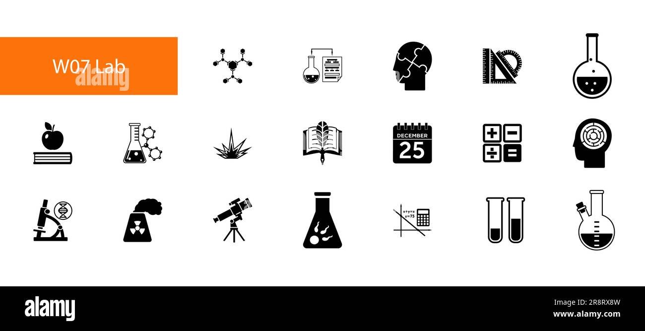 Science icon set Stock Vector Image & Art - Alamy