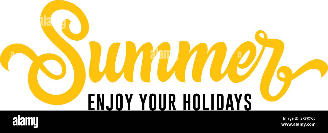 Summer enjoy your holidays greeting card template Stock Vector Image ...