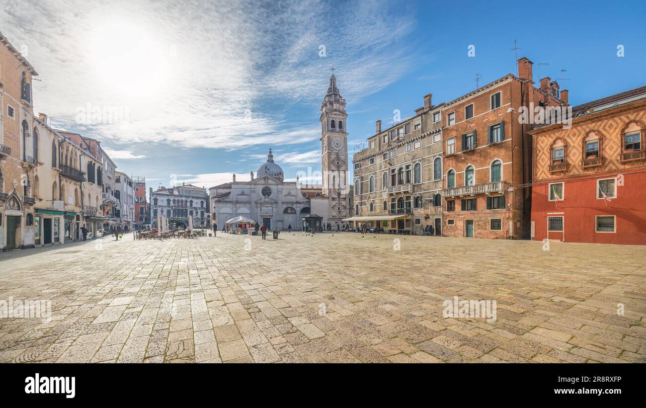 The Campo Santa Maria Formosa, view of city square in Venice, Italy ...