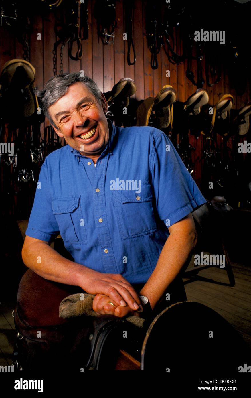 Brian Higham long time Stud Groom at the Duke of Beaufort Hunt in the ...