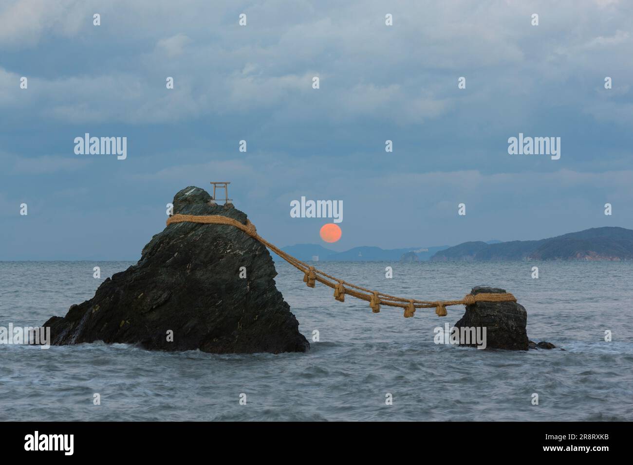 Full moon at Matuma-iwa Stock Photo - Alamy