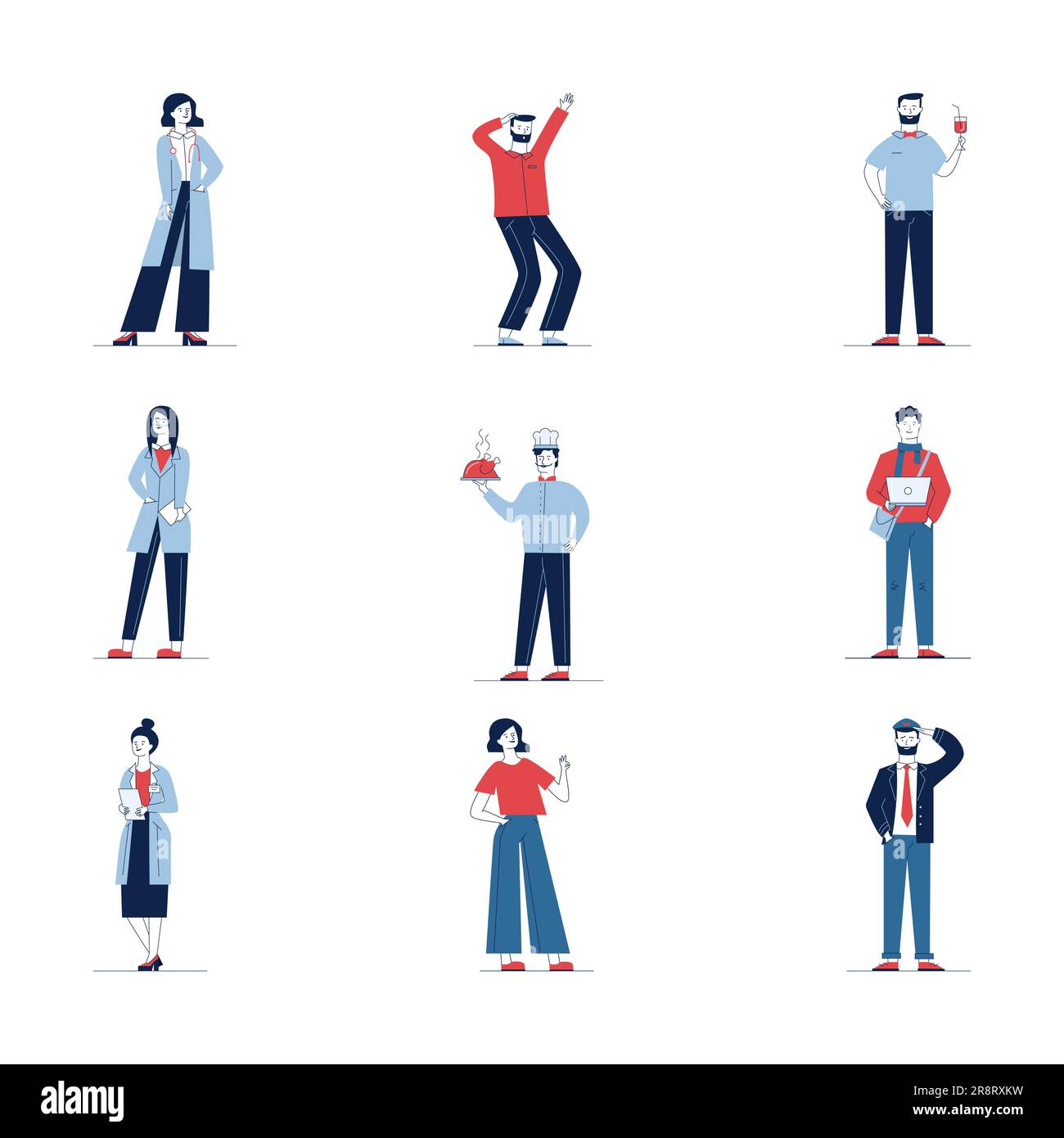 Colorful set of diverse cartoon people Stock Vector Image & Art - Alamy