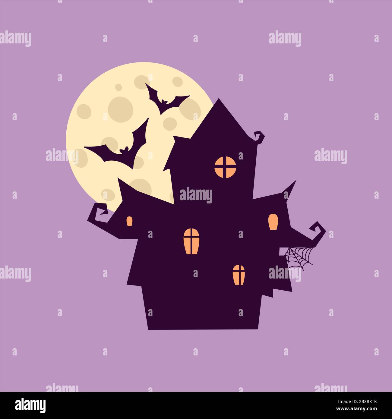 Halloween house vector illustration Stock Photo - Alamy