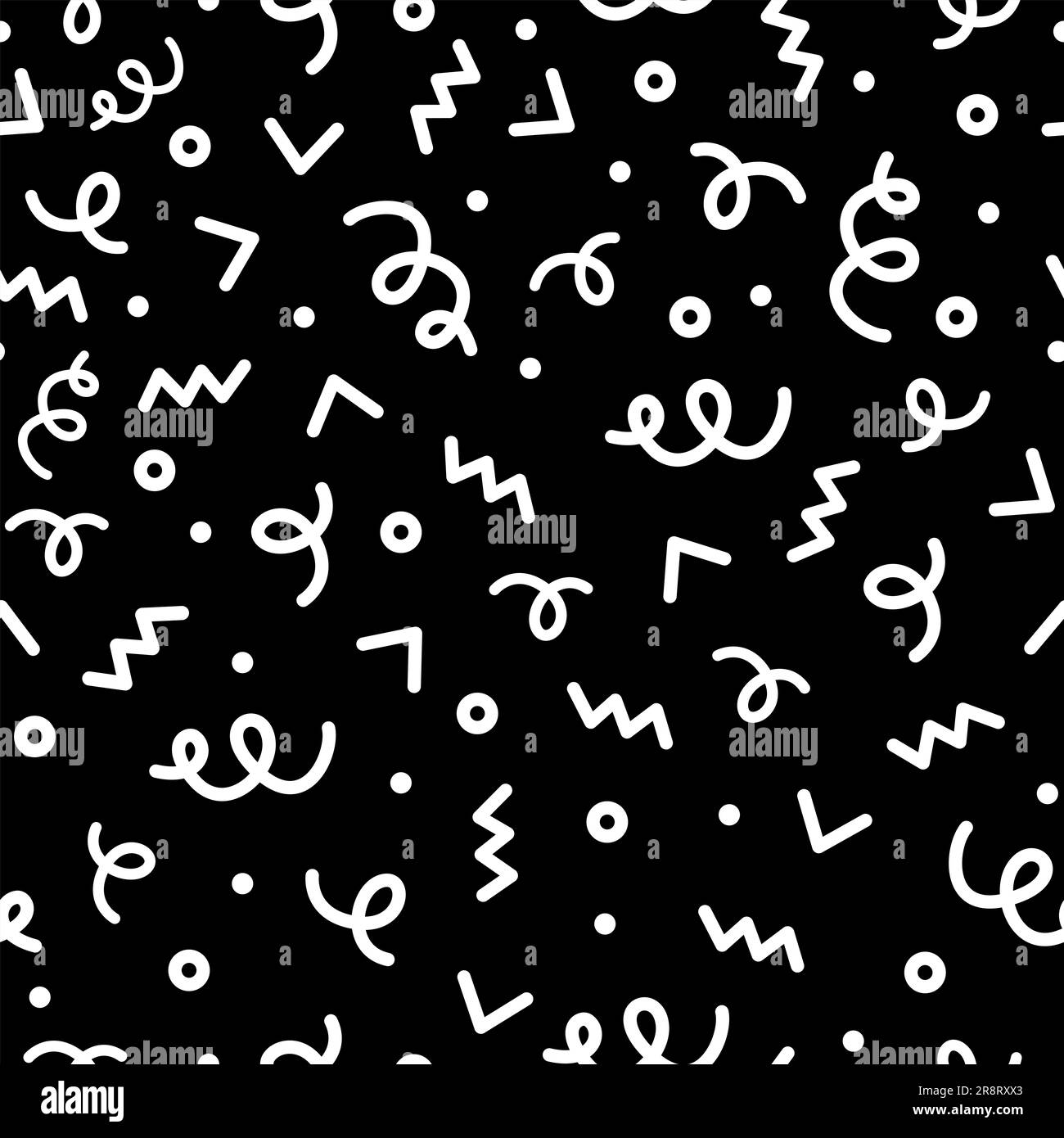 Cute fancy confetti. Seamless vector pattern Stock Photo - Alamy