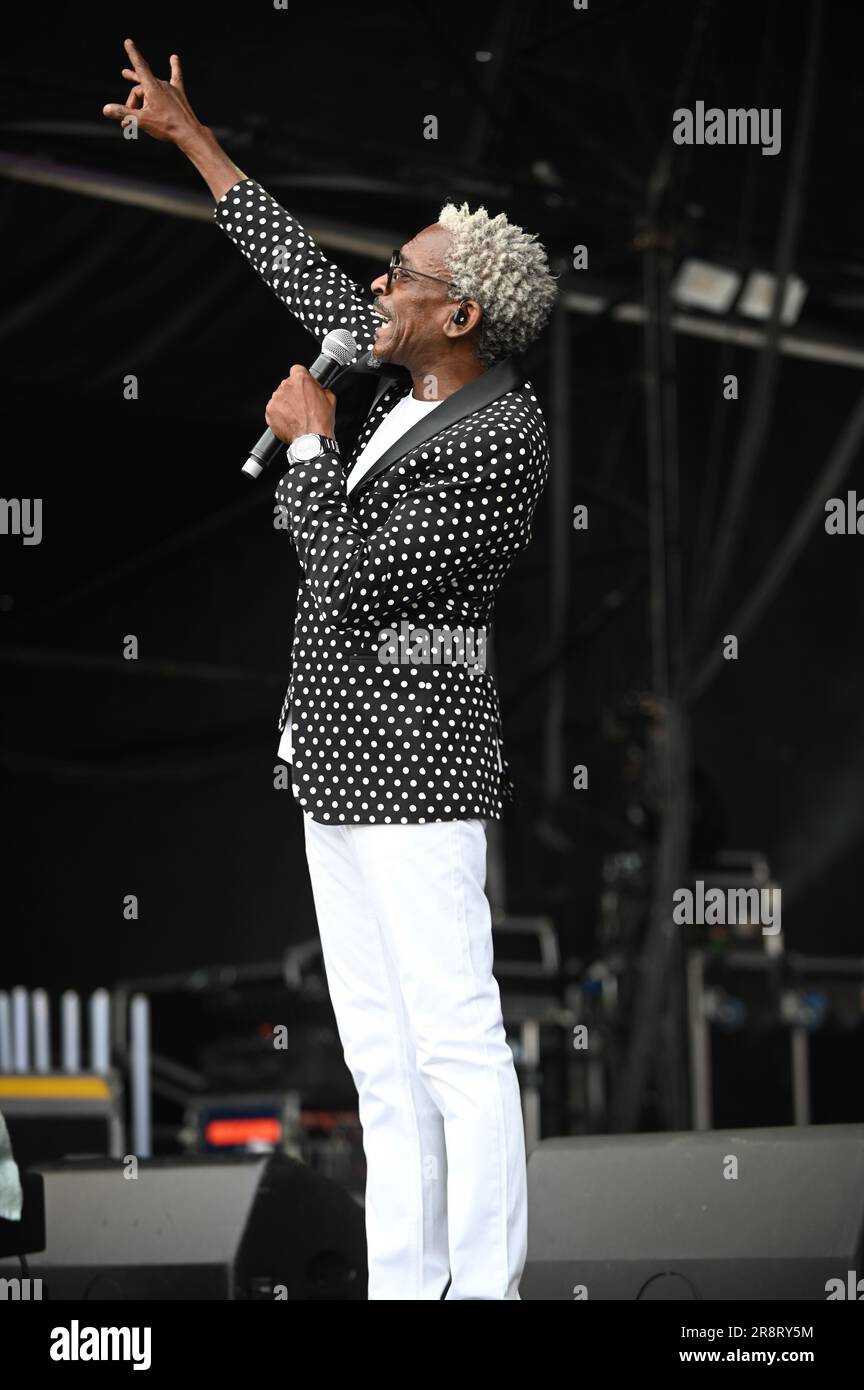 English singer-songwriter, Norman Washington "Junior" Giscombe performs ...