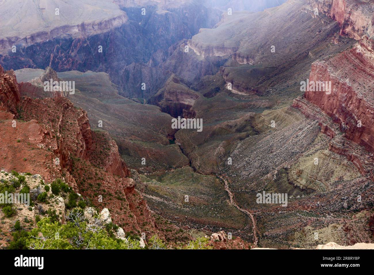 Deep canyon view from the South Rim Grand Canyon Arizona USA Stock ...