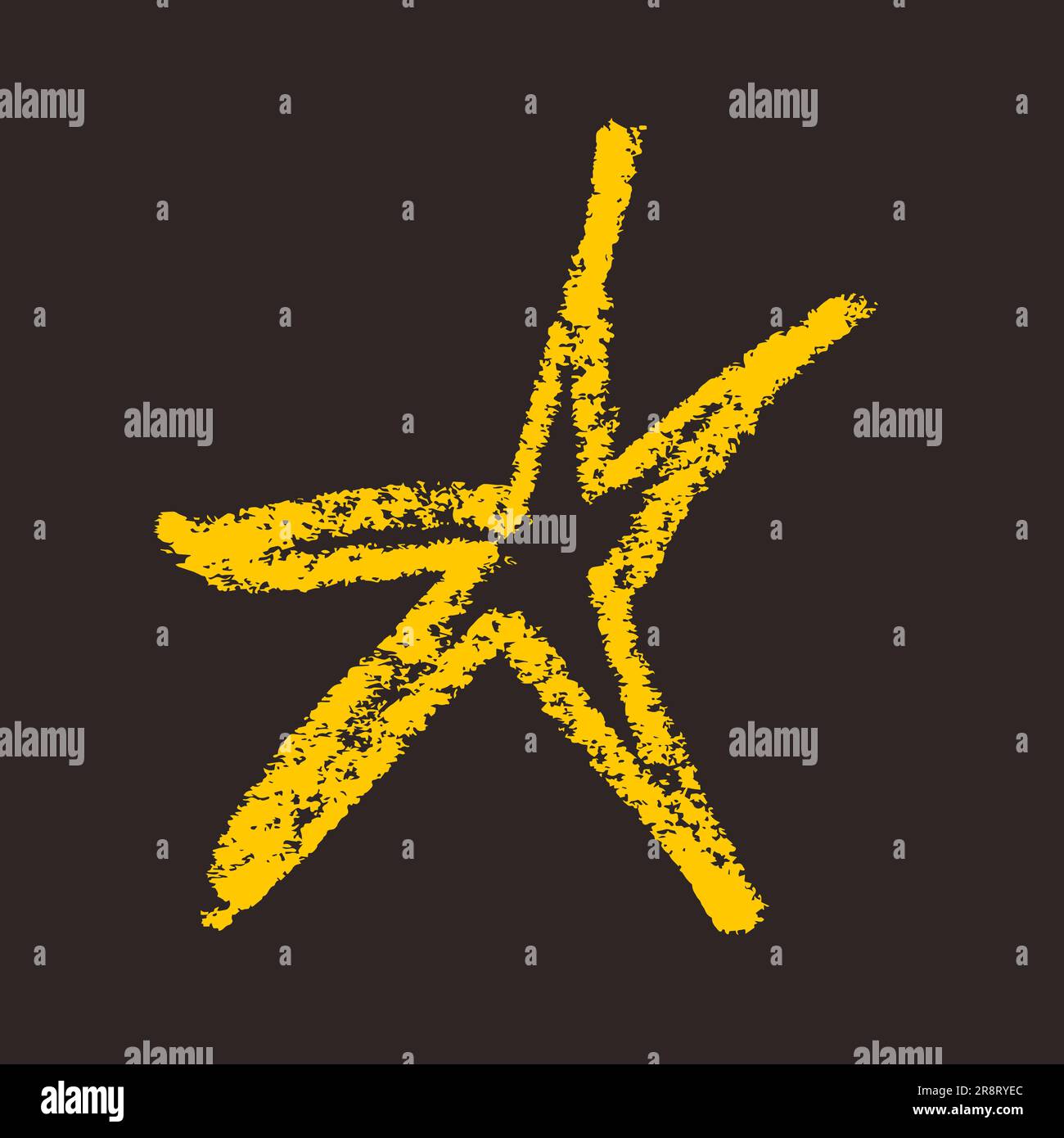 Simple star drawn with crayons Stock Vector Image & Art - Alamy