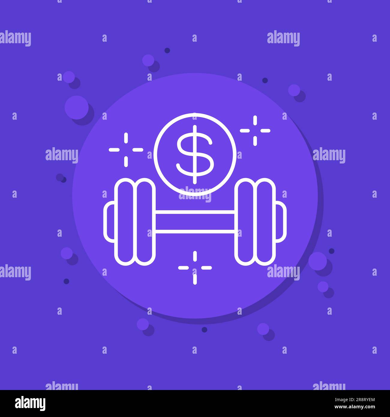 Dumbbell money Stock Vector Images - Alamy