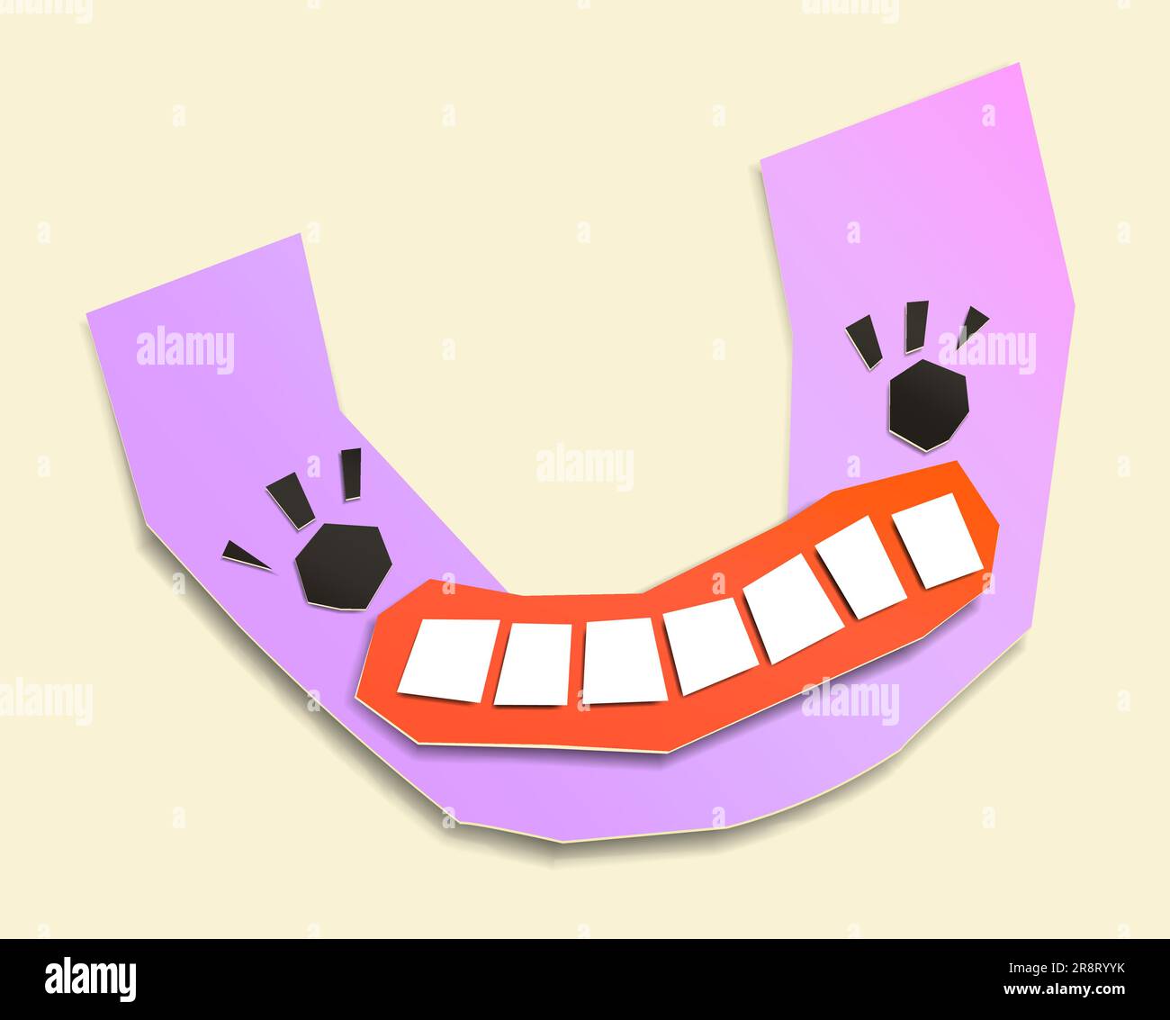 Paper collage face Stock Vector Images - Alamy