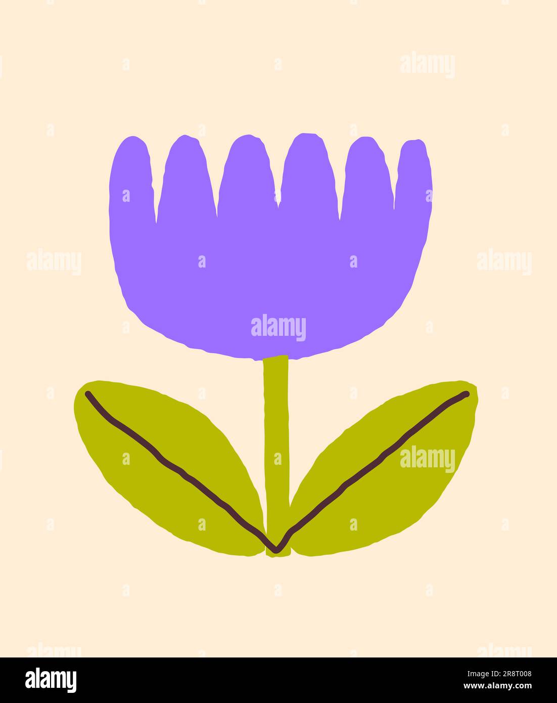 Simple stylized flower vector illustration Stock Vector Image & Art - Alamy