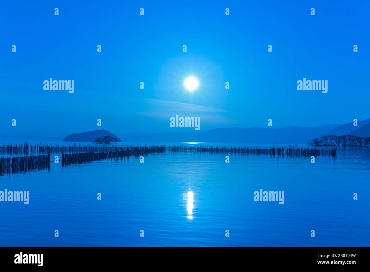 Sunset at Lake Biwa Stock Photo - Alamy