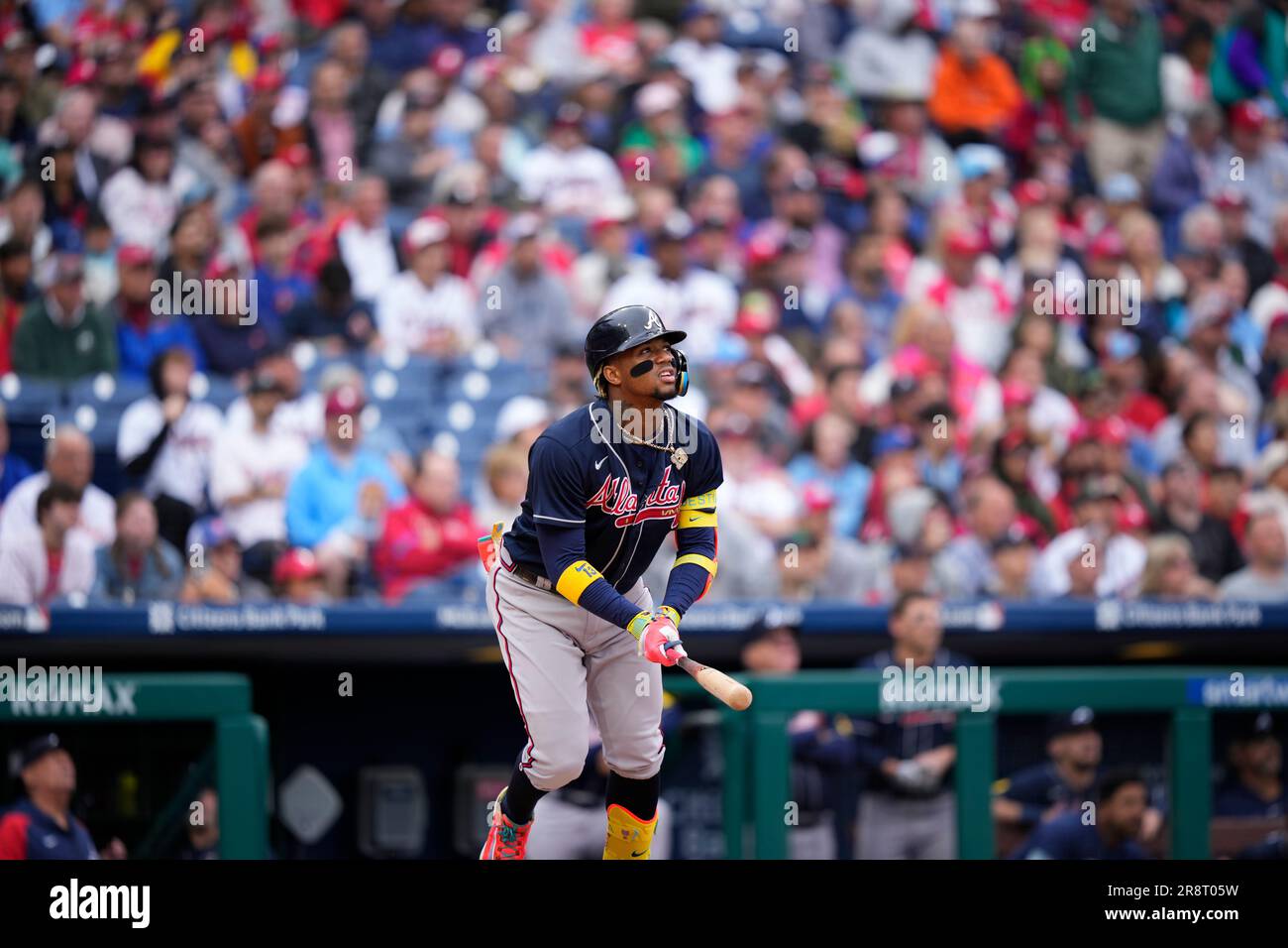 Atlanta Braves' Ronald Acuna Jr. plays during a baseball game, Thursday ...