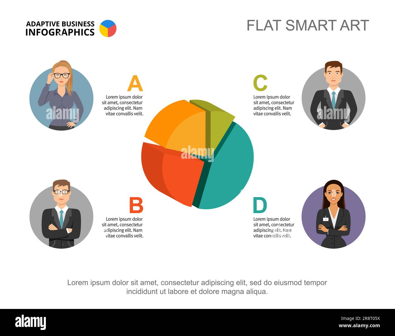 3d pie chart four hi-res stock photography and images - Alamy