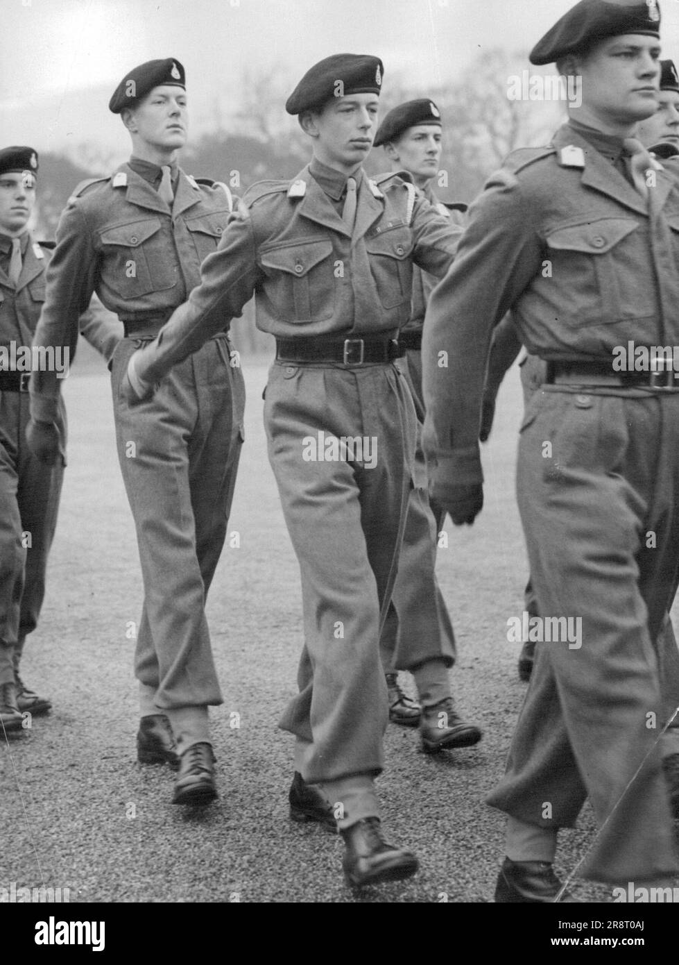 Duke In The Ranks - The young Duke of Kent (center) swings smartly past ...