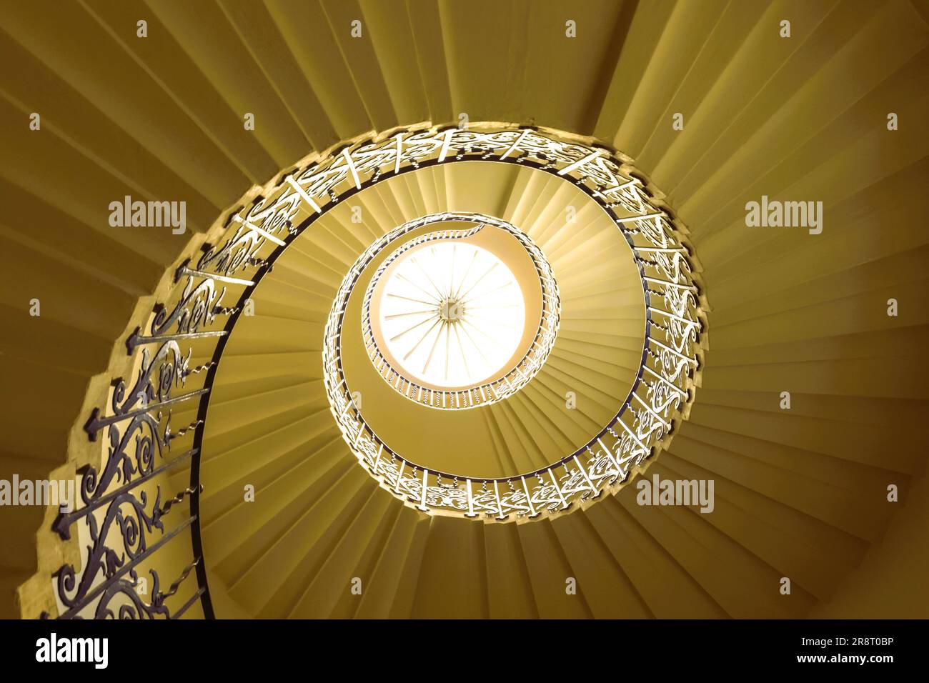 England, London, Greenwich, The Queen's House, The Tulip Staircase ...