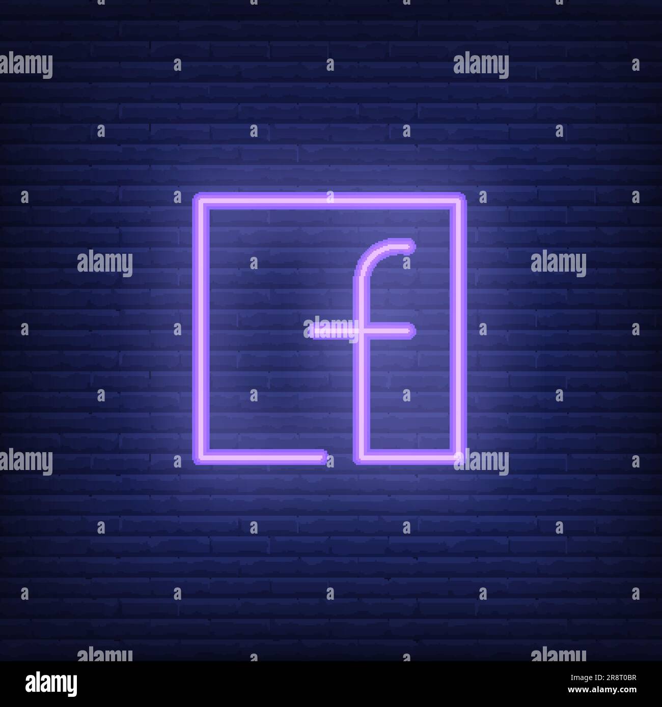 Letter F in square neon sign Stock Vector Image & Art - Alamy