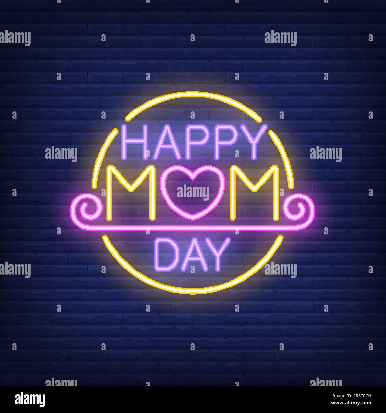 Happy mom day neon sign Stock Vector Image & Art - Alamy