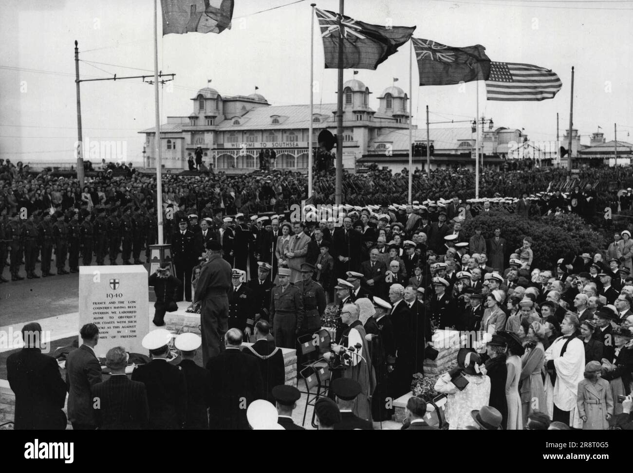 'D-Day Memorial Unveiled' -- 'In Rememberace' Field-Marshal Montgomery ...