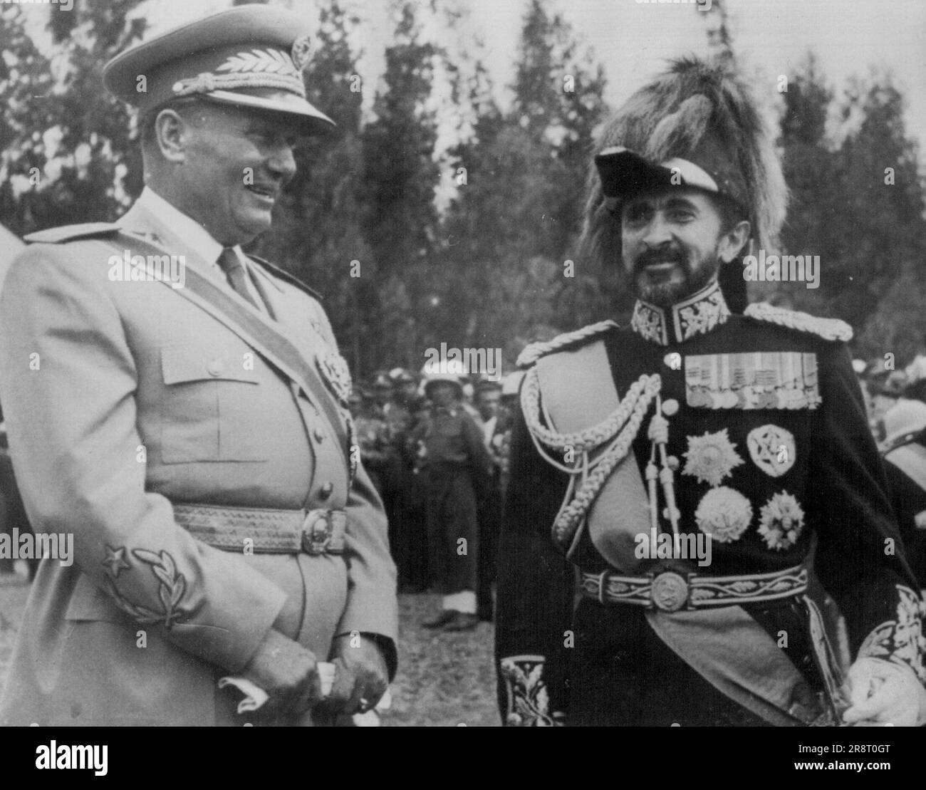 Tito Meets The Lion -- President Tito of Yugoslavia, left, who arrived ...