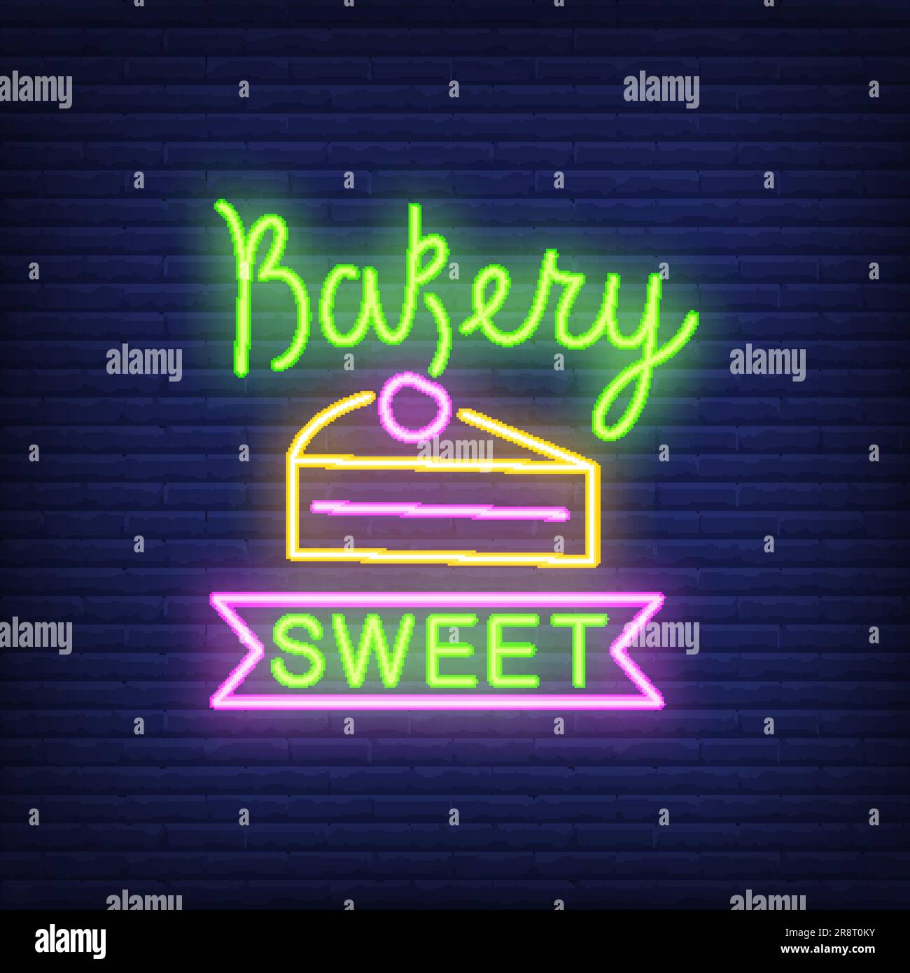 Bakery sweet neon sign Stock Vector Image & Art - Alamy
