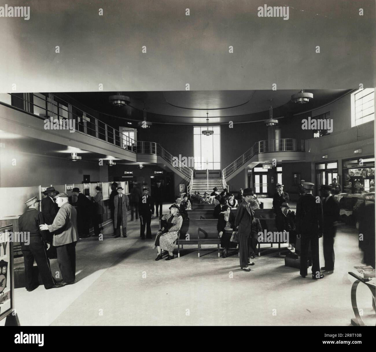 Recently completed bus terminal at Detroit, Michigan. Typical of the ...