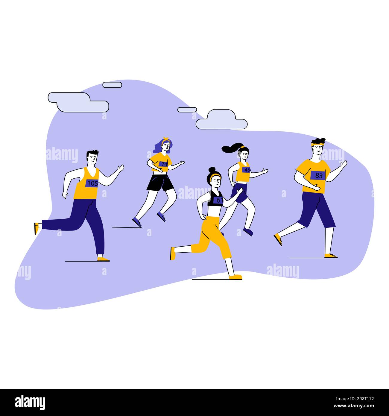Sportsmen running Stock Vector Images - Alamy