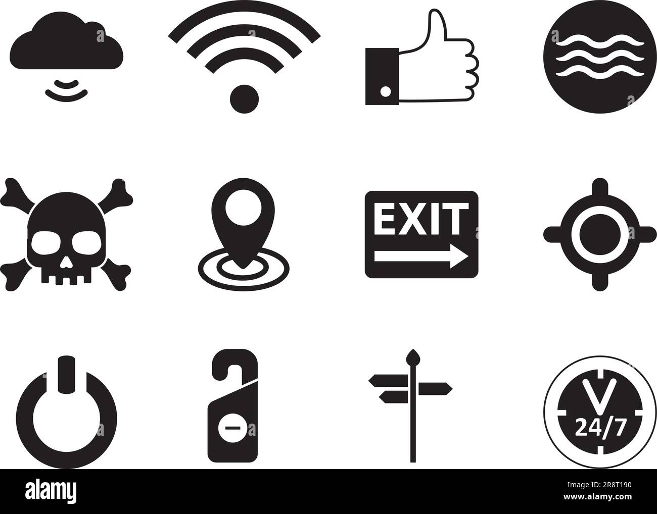 Power Icons Set Stock Vector Image & Art - Alamy