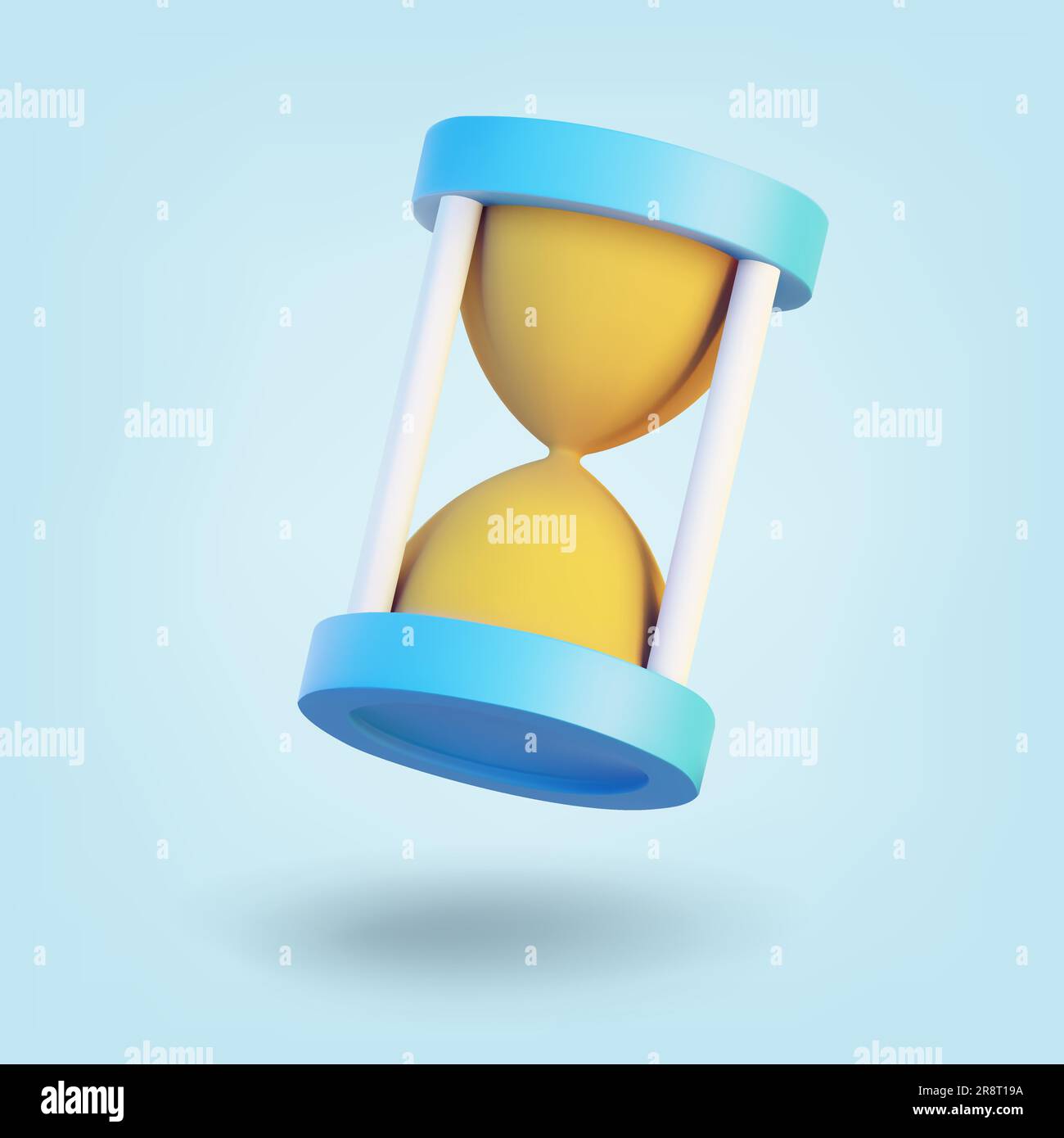 Hourglasses Isolated On Blue Background 3d Rendering Vector Illustration Stock Vector Image