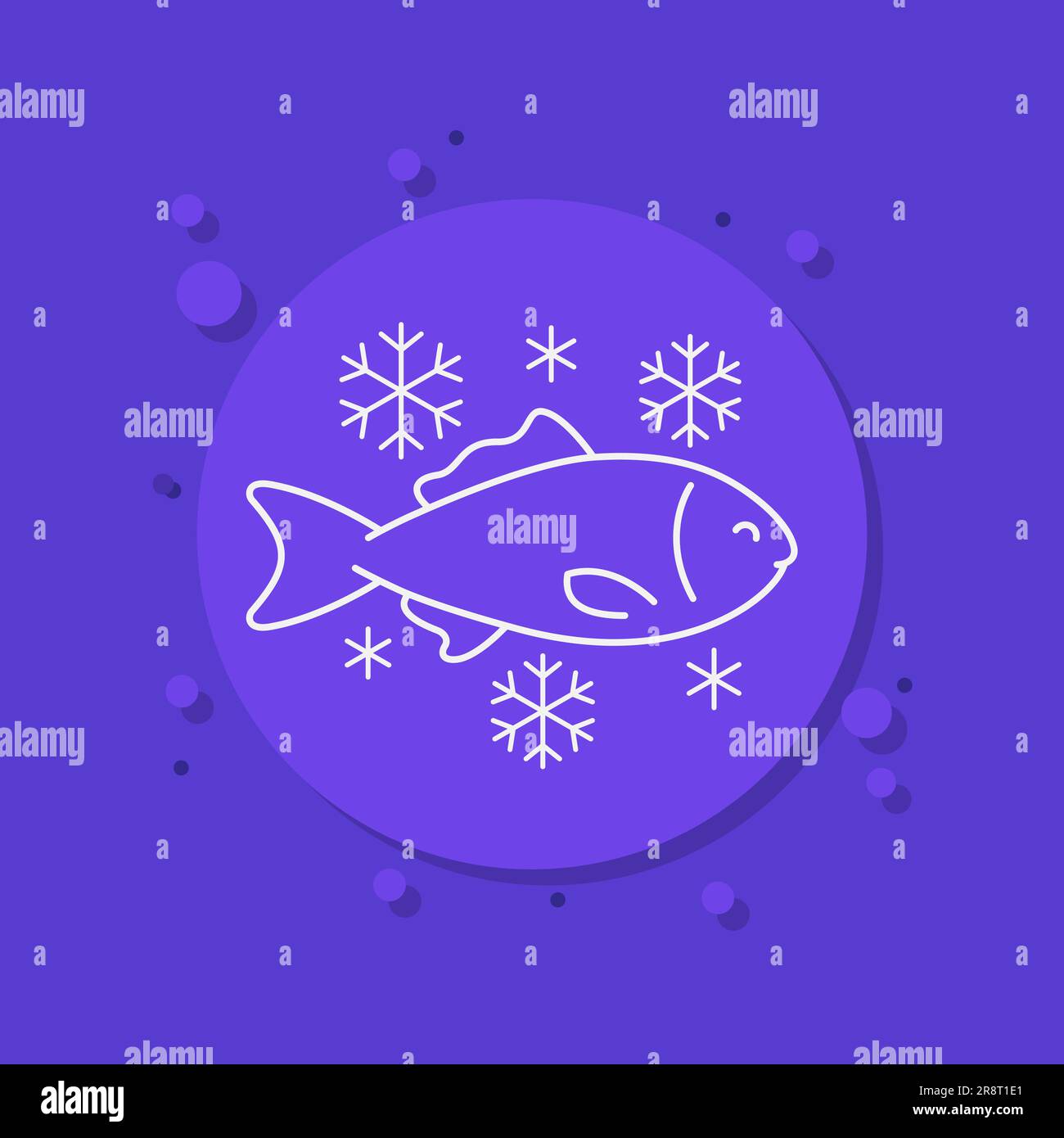 frozen fish line icon, vector design Stock Vector Image & Art - Alamy