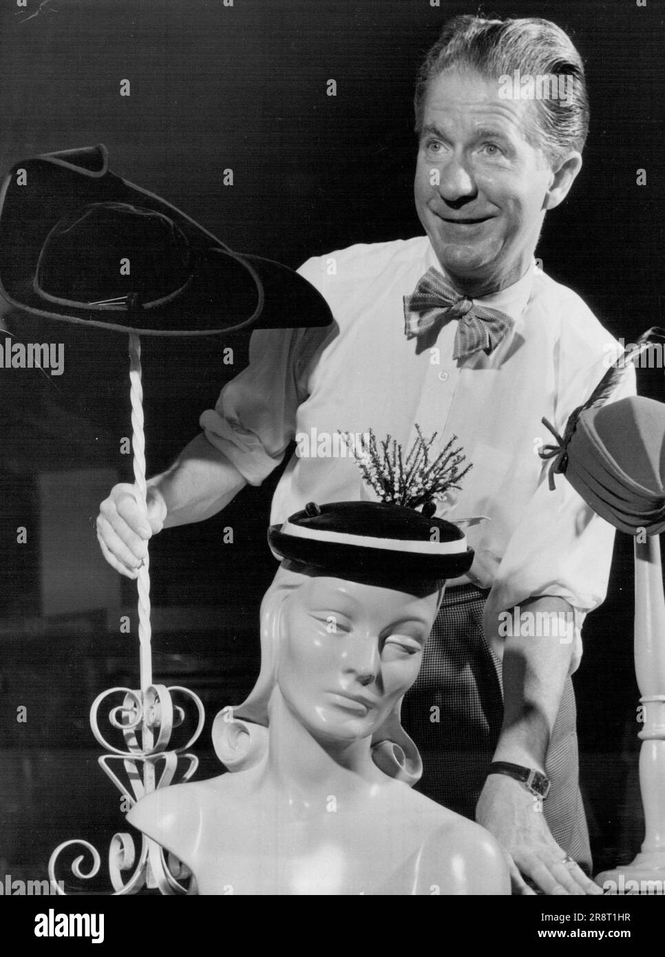 Aage Thaarup - Hat Designer London. March 1, 1954 Stock Photo - Alamy