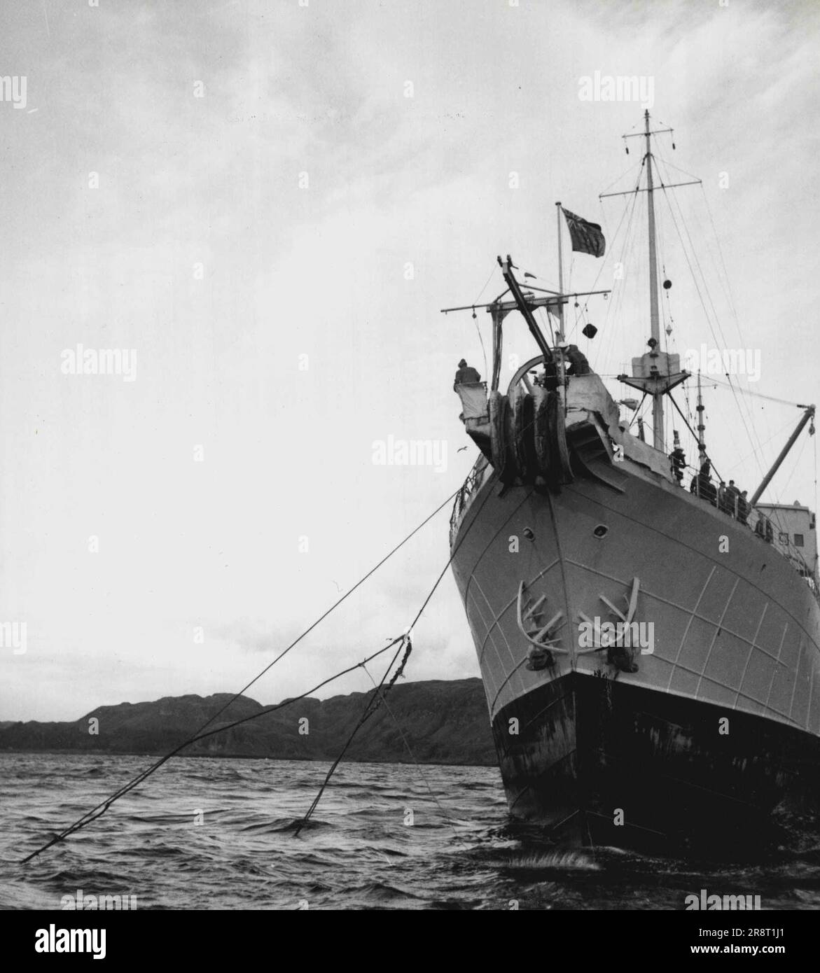 Britain's First Underwater Telephone Link With America. The spliced ...