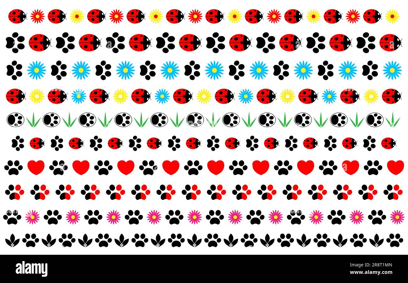 Cat paw print ornament Stock Vector Images - Alamy