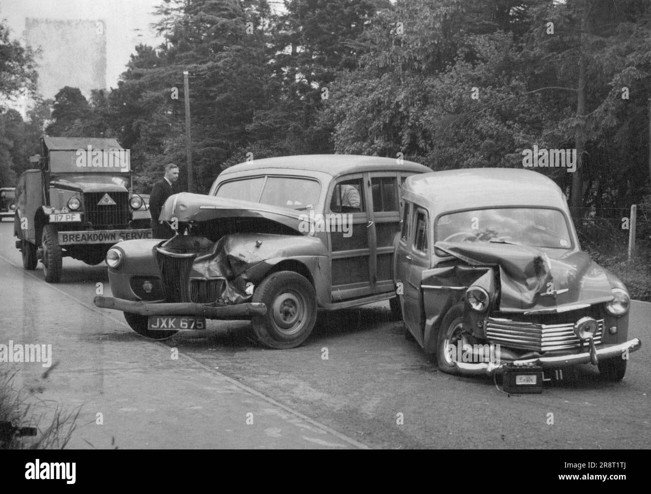 Duke Of Kent In Car Crash - The scene on the London road near ...