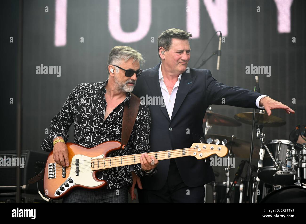 English pop singer, Tony Hadley performs at Lets Rock Leeds 80s ...